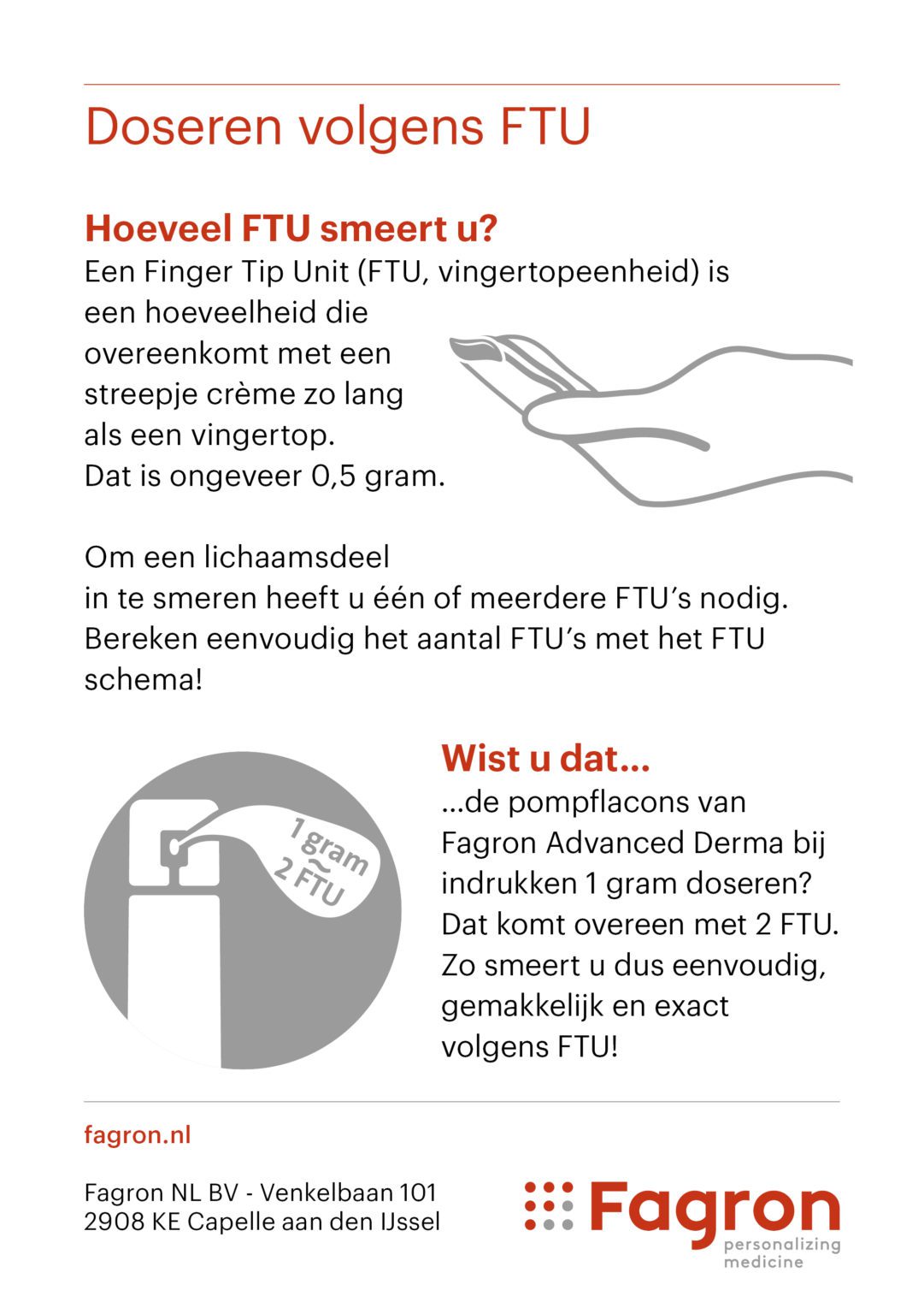 Wat is FTU (finger tip unit)? | Voldoende smeren | Fagron derma