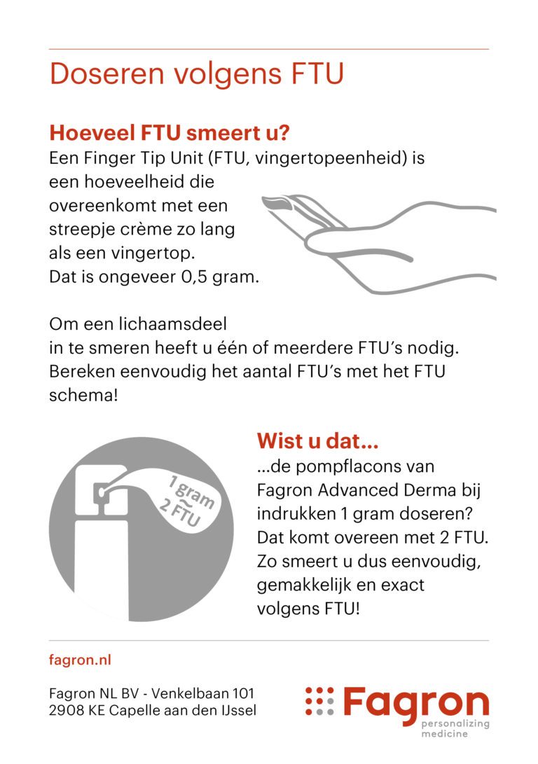 Wat is FTU (finger tip unit)? | Voldoende smeren | Fagron derma